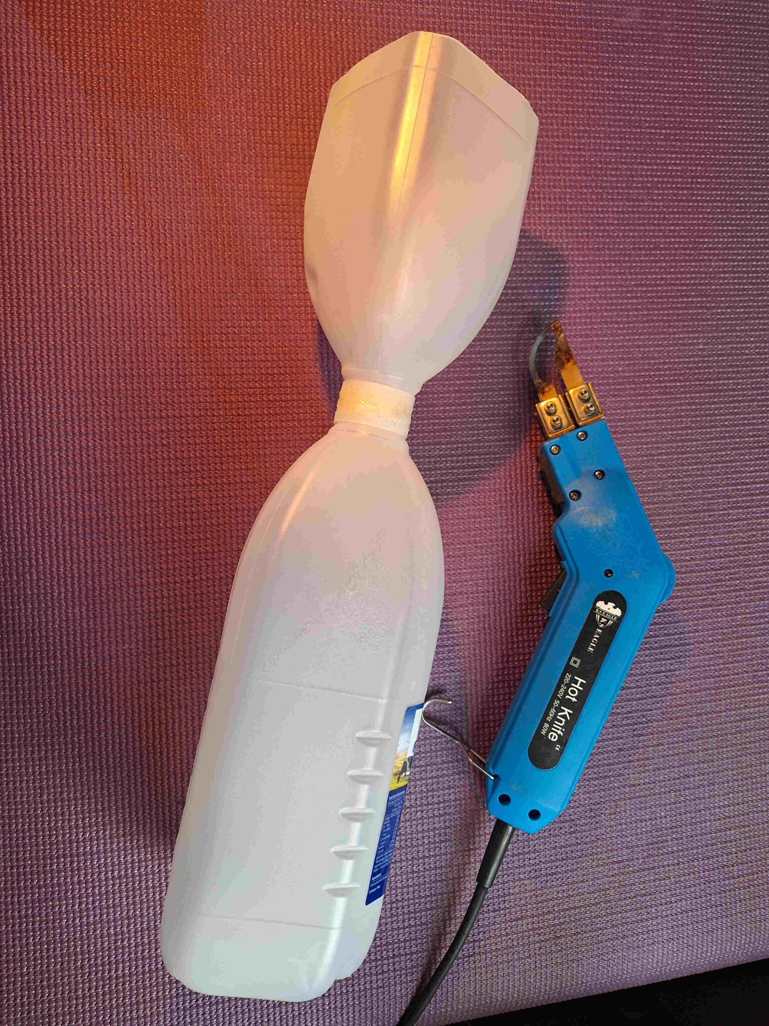 DIY food funnel using hot knife welding - Tim Tinker